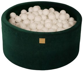 Suchý bazének s míčky 90x40cm s 200 míčky, tmavě zelená: bílá