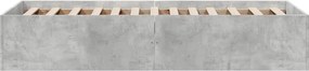 Rám postele betonově šedý 100 x 200 cm kompozitní dřevo 3281052
