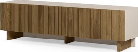 Krémový/v přírodní barvě TV stolek z borovicového dřeva 180x50x43 cm Marlo – Marckeric