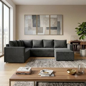 XXXLutz SEDACÍ SOUPRAVA, textil, tmavě šedá P & B - Sedací soupravy - 001574008406