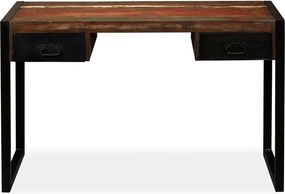 Psací stůl s 2 zásuvkami masivní recyklované dřevo 120x50x76 cm 244905