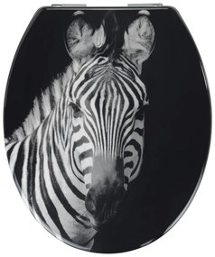 Záchodové prkénko s automatickým zavíráním 37,5 x 45 cm Zebra – Allstar