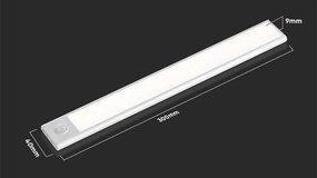 LED Solution Stříbrné nábytkové LED svítidlo 30cm 1,5W s pohybovým čidlem 2958