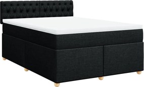 Box spring postel s matrací černá 140 x 190 cm textil 3288984