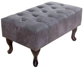 Taburetka Chesterfield šedá