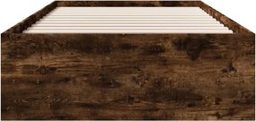 Rám postele bez matrace kouřový dub 100x200 cm kompozitní dřevo 3295671