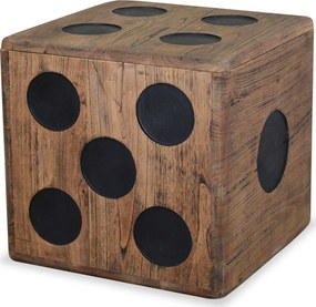 vidaXL Úložný box mindi dřevo 40 x 40 x 40 cm design hrací kostky [244559]