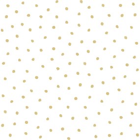 Esta Home Bílá vliesová tapeta se zlatými puntíky 138937 rozměry 0,53 x 10,05 m