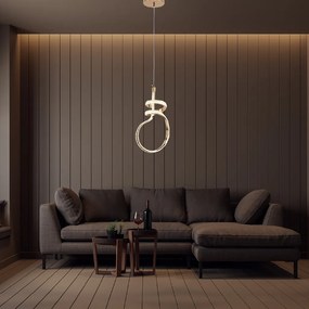 Toolight Toolight, LED závěsné svítidlo, 24W, 4000K, G071-CP, zlatá, OSW-08669