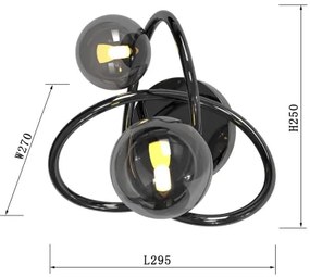 Wofi 4014-205 - LED Nástěnné svítidlo NANCY 2xG9/3,5W/230V černá/chrom