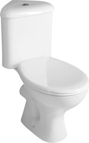 Aqualine Sapho, CLIFTON Rohový WC kombi mísa s nádržkou včetně splachovací soupravy, bílá
