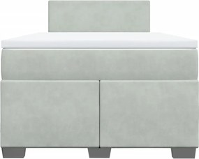 Box spring postel s matrací světle šedá 120 x 200 cm samet 3288576