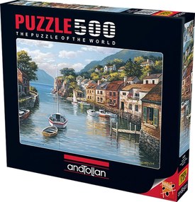 Puzzle anatolian puzzle vesnice na vodě 500 dílků