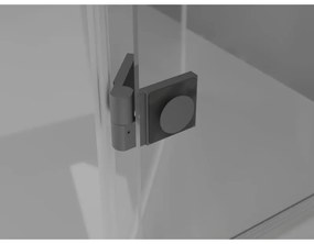 Mexen, Mexen Lunar levé otočné sprchové dveře 130 cm, transparentní, pistolový kov - 834-130-000-95-00-L