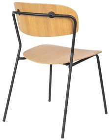 White Label Dřevěná jídelní židle WLL Jolien