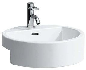 Laufen Living - Umyvadlo zápustné 46x46 cm, s 1 otvorem pro baterii, bílá H8134310001041