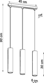 Šedé betonové závěsné svítidlo Fadre – Sollux