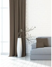 DekorTextil Dekorační látka nebo závěs Blackout vzor Plátno - tmavě hnědý ROZMĚR: hotový závěs (v x š): 250 x 138 cm - 1 ks