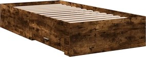 Rám postele se zásuvkami kouřový dub 100 x 200 cm kompozit 3280423