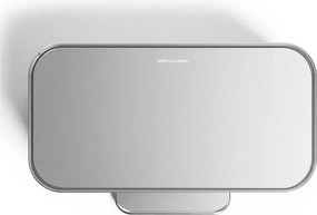 Odpadkový koš na tříděný odpad/nášlapný z nerezové oceli v matně stříbrné barvě 15 l Dual Mini – simplehuman