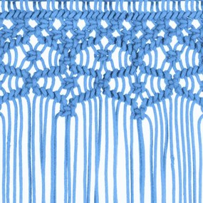 Macramé závěs modrý 140 x 240 cm bavlna 323987