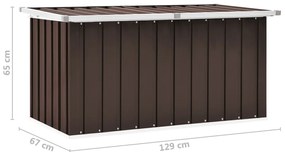 vidaXL Marketos Zahradní úložný box hnědý 129 x 67 x 65 cm