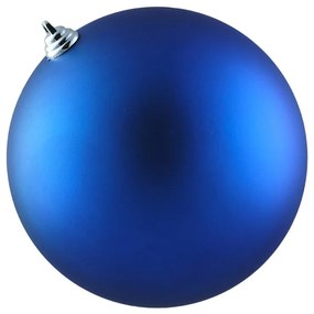 Velká vánoční koule 20 cm, modrá matná, UV, plastová, venkovní
