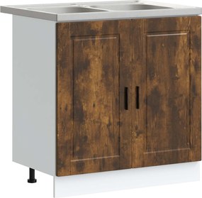 Skříňka pod dřez Porto 2 ks Hnědá 80 x 46 x 81,5 cm 3315026