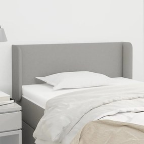 Čelo postele typu ušák světle šedé 93x16x78/88 cm textil 3118470