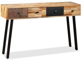 vidaXL Konzolový stolek, masivní recyklovaný teak 120x30x76 cm