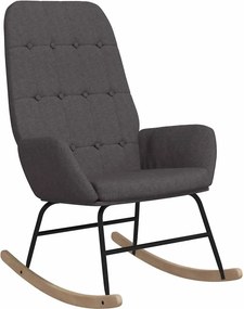 Houpací křeslo tmavě šedé textil 341254