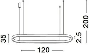 Závěsné LED svítidlo NOVA LUCE CUPPE 58W 3000K bílé 9345625