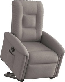 Elektrické zvedací polohovací křeslo taupe textil 3303281