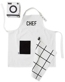 Dětská kuchyňská zástěra s utěrkou Little Chef Design Letters