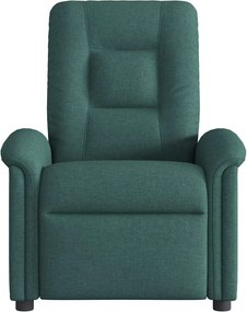 Elektrické masážní polohovací křeslo tmavě zelené textil 3303250