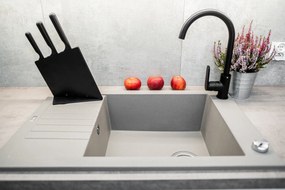 Kuchinox Dima, vysoká dřezová baterie s výtokem ve tvaru U, černá matná, LAV-BQD_768D