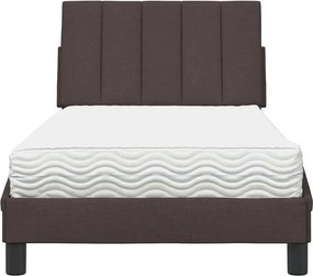 Postel s matrací Hanko tmavě hnědá 80 x 200 cm textil 3310492