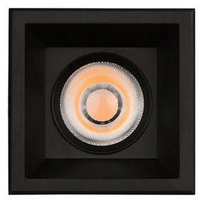ACB Iluminacion Zapuštěné LED bodové svítidlo MOVE, š. 85 mm, 12W, CRI90 Barva: Černá, Teplota světla: 2700K - extra teplá bílá, Stmívání: DALI/PUSH