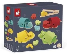 Janod Montessori hračka na třídění Velryby