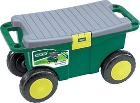Draper Tools Zahradní úložný vozík sedátko 56x27,2x30,4cm zelený 60852 [415125]