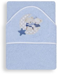 Interbaby Dětská osuška froté 100 x 100 cm v dárkovém balení Modrá + medvídek