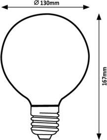Rabalux LED žárovka Filament G125 3W E27 79027