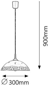 Rabalux 7652 - Lustr ETRUSCO 1xE27/60W/230V