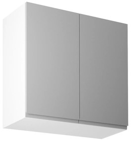 Horní kuchyňská skříňka ASPEN 80 cm; šedý lesk