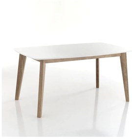 Jídelní stůl s bílou deskou 90x160 cm Kyra – Tomasucci