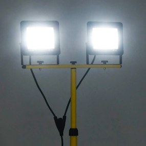LED reflektor se stojanem 2 x 100 W studené bílé světlo 149662