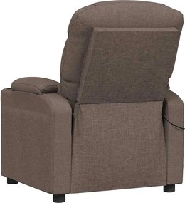 Elektrické masážní křeslo taupe textil 3143511