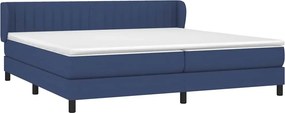 Box spring postel s matrací modrá 200x200 cm textil 3126435