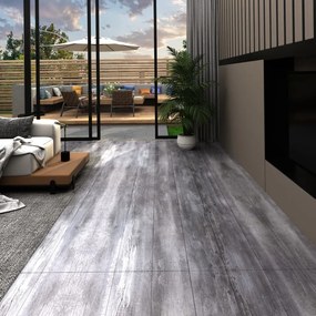 Samolepicí PVC podlahová prkna 2,51 m² 2 mm matně šedé dřevo - Default Title
