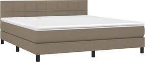 Box spring postel s matrací taupe 180x200 cm textil 3140077